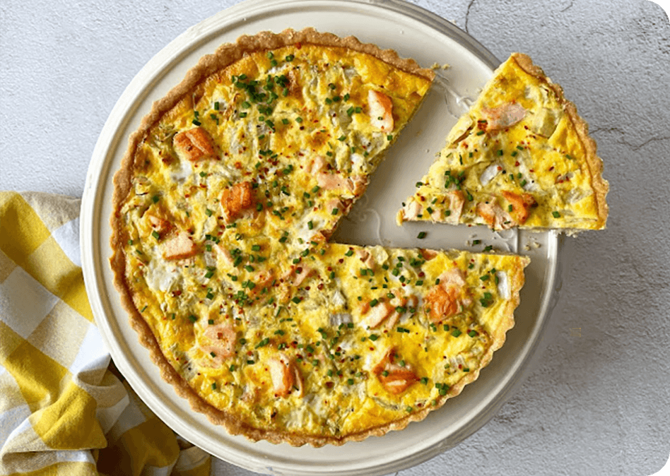 Quiche met zalm en chinese kool – Cook and Sizzle
