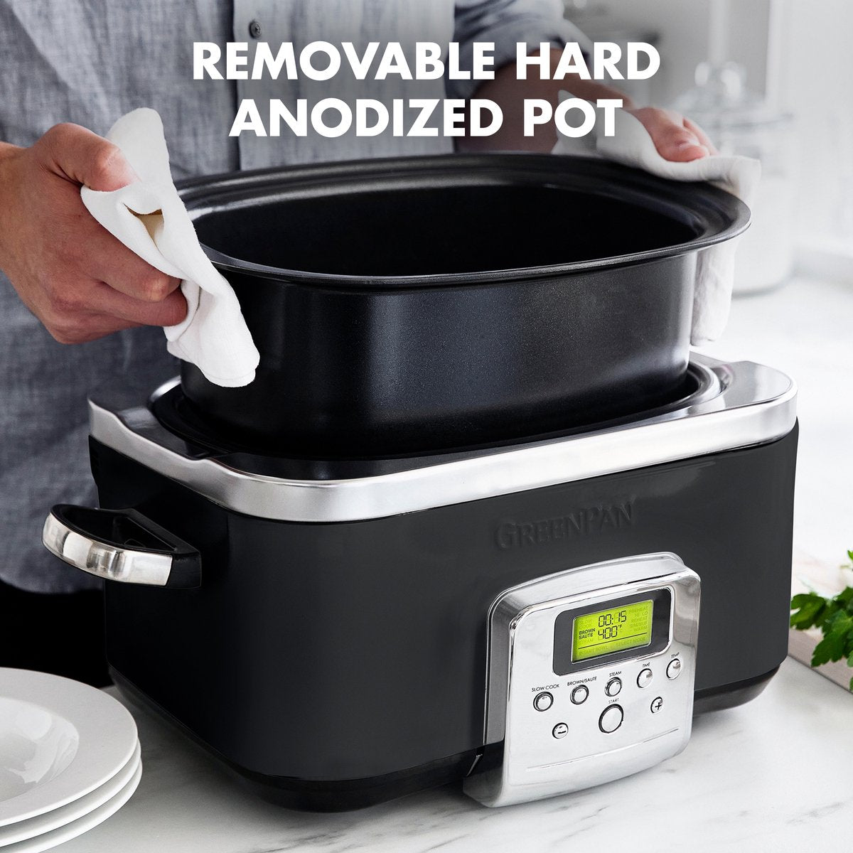 GreenPan Slow Cooker Black