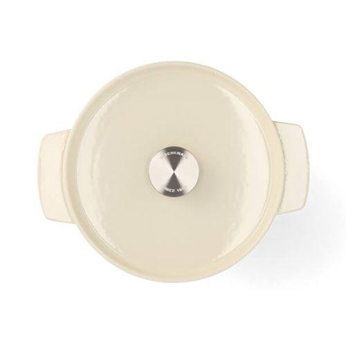 KitchenAid Cast Iron stoofpot Cream 22cm – Cook and Sizzle